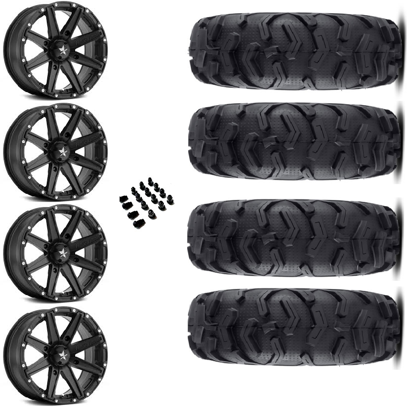 12" MSA M33 Clutch Black & 25" EFX MotoForce Wheel and Tire Package