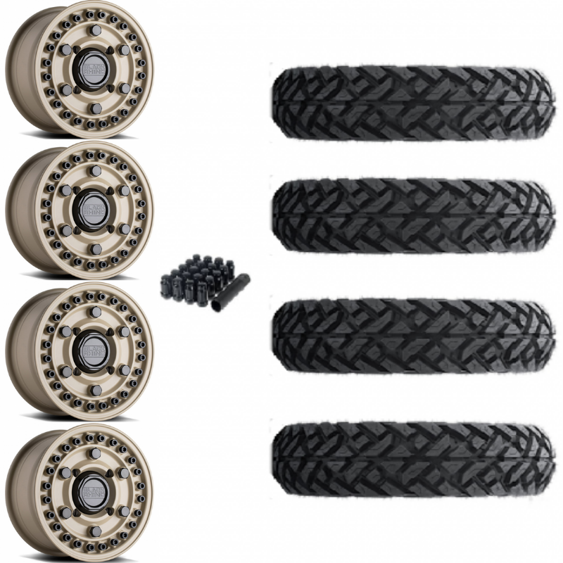 14" Black Rhino Armory Desert Sand & 32" Fuel Gripper UTV Wheel and ...