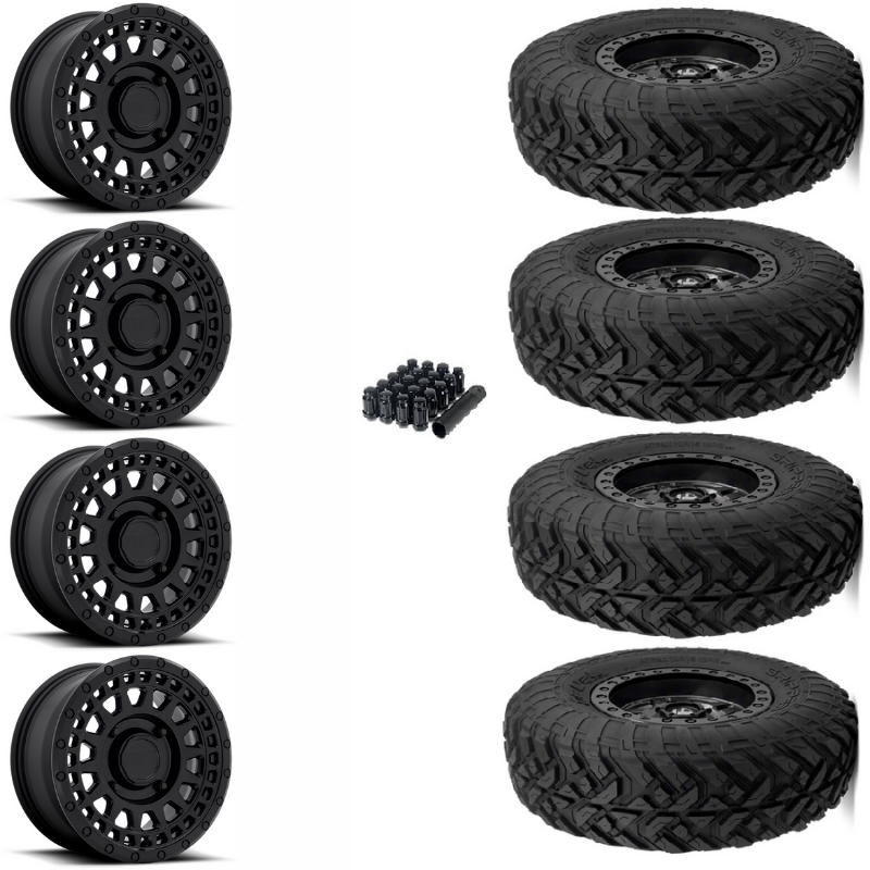 14" Black Rhino Parker UTV Black & 30" Fuel Gripper R/T Wheel and Tire ...
