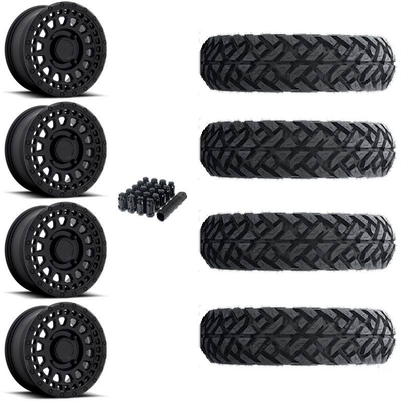 14" Black Rhino Parker UTV Black & 30" Fuel Gripper UTV Wheel and Tire ...