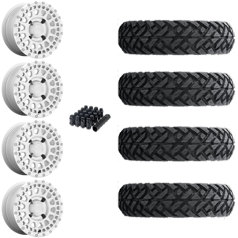 14" Black Rhino Parker UTV Silver & 32" Fuel Gripper UTV Wheel and Tire ...