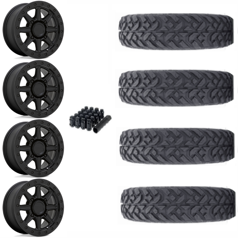 15" Black Rhino Webb UTV Black & 32" Fuel Gripper T/R/K Wheel and Tire ...