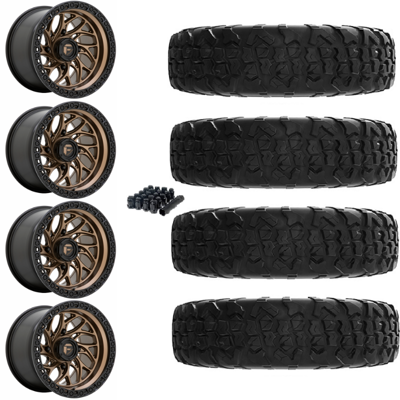 15" Fuel D777 Runner Bronze & 35" EFX MotoVator R/T Wheel and Tire Package