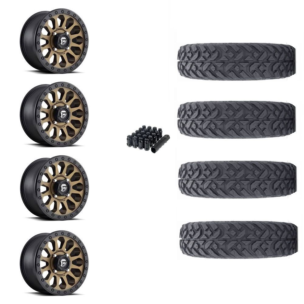 15" Fuel Vector D600 Bronze & 35" Fuel Gripper T/R/K Wheel and Tire Package