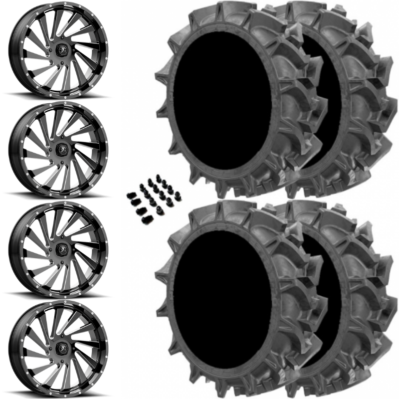 20" MSA M46 Blade Black Milled & 35" EFX MotoHavok Wheel and Tire Package
