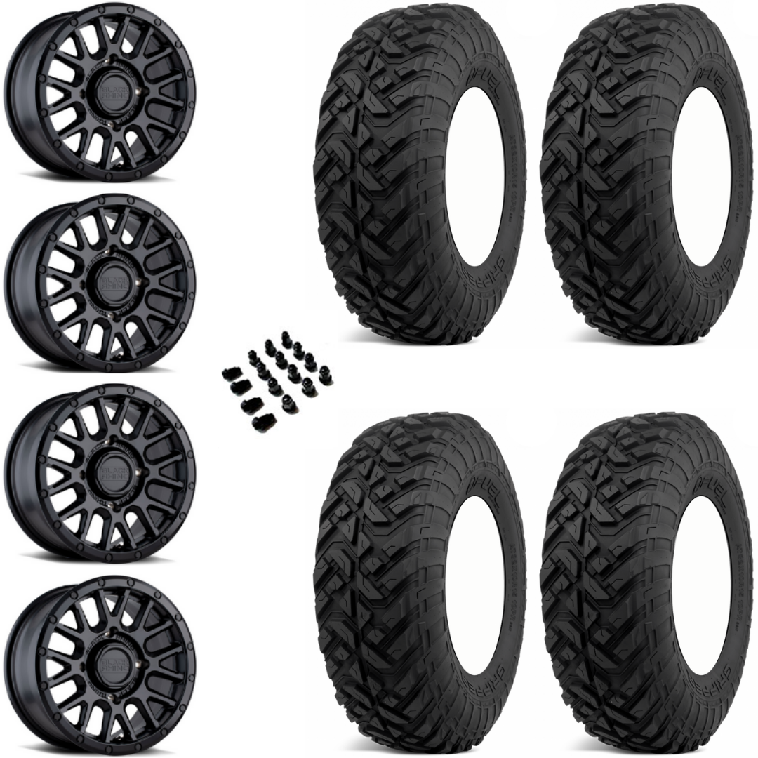 14" Black Rhino La Paz Black & 28" EFX Gripper R/T-K Wheel and Tire Package