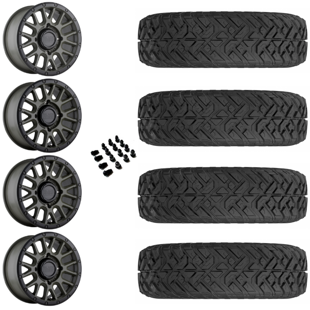 14" Black Rhino La Paz Green & 30" EFX Gripper R/T Wheel and Tire Package