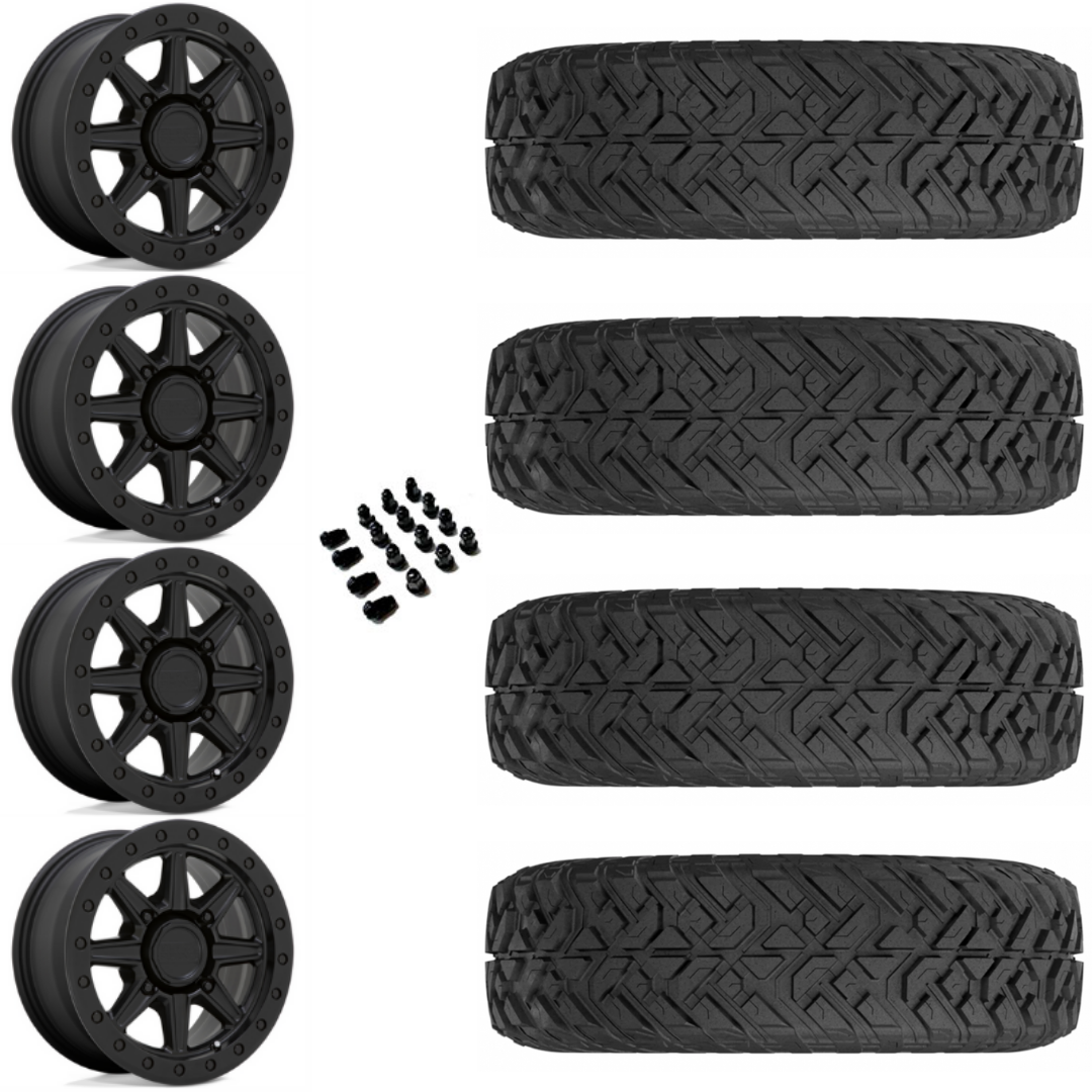 14" Black Rhino Webb UTV Black & 32" EFX Gripper R/T Wheel and Tire Package
