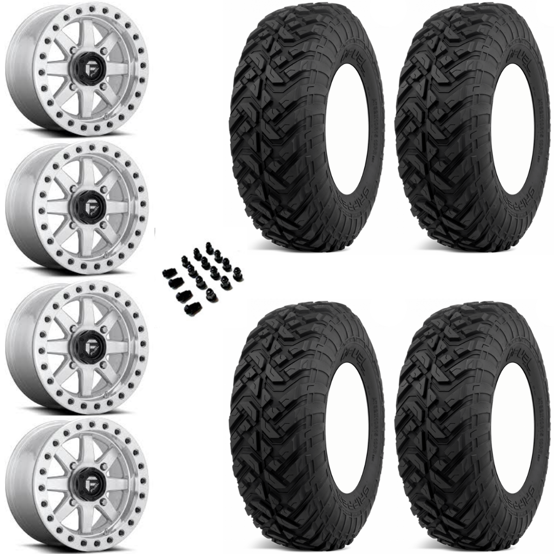14" Fuel Maverick Beadlock D937 Machine & 32" EFX Gripper R/T-K Wheel ...