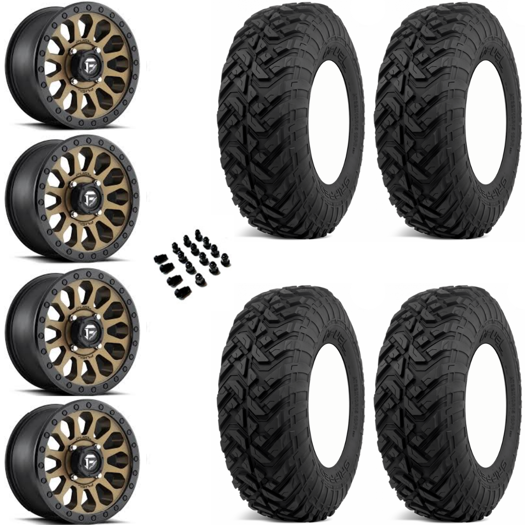 14" Fuel Vector D600 Bronze & 28" EFX Gripper R/T-K Wheel and Tire Package