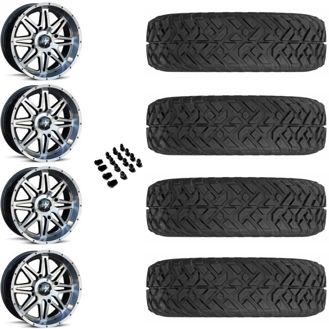 14" MSA M26 Vibe Dark Tint & 28" EFX Gripper R/T Wheel and Tire Package