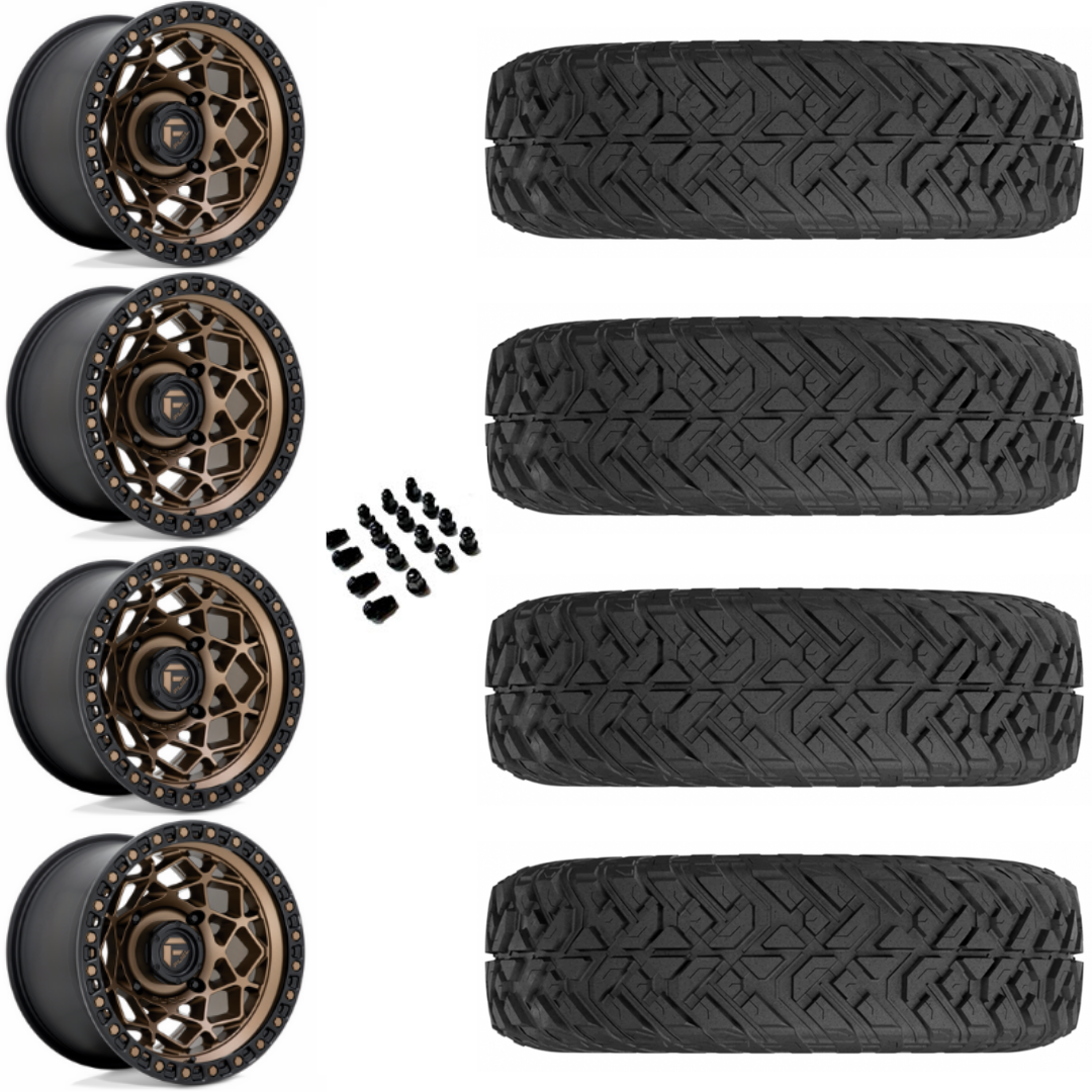 15" Fuel Unit D785 Bronze & 30" EFX Gripper R/T Wheel and Tire Package