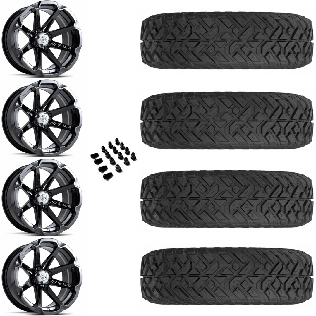 15" MSA M12 Diesel Black & 30" EFX Gripper R/T Wheel and Tire Package