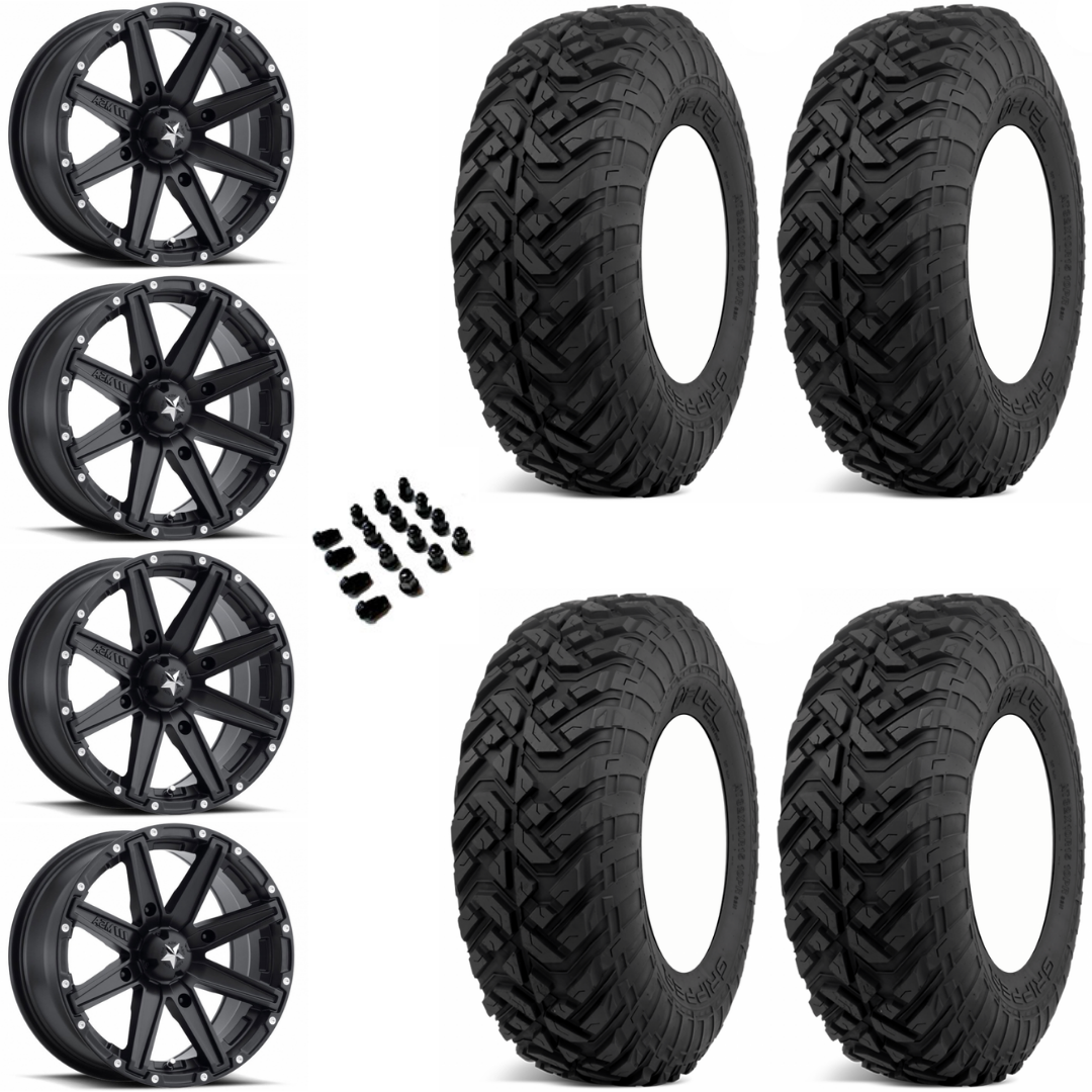 15" MSA M33 Clutch Black & 32" EFX Gripper R/T-K Wheel and Tire Package