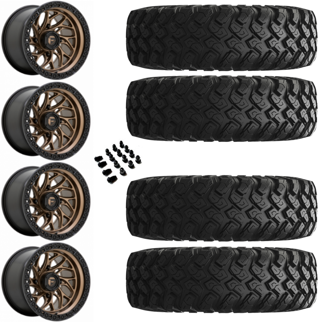 15" Fuel D777 Runner Bronze & 30" EFX MotoRally Wheel and Tire Package