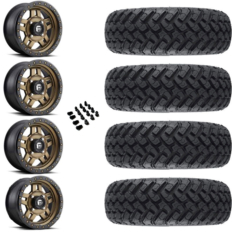 14" Fuel Anza D583 Bronze & 28" EFX MotoHammer Wheel and Tire Package