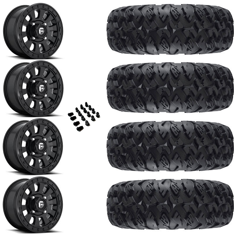 14" Fuel Tactic D630 Black & 30" EFX MotoClaw Wheel and Tire Package