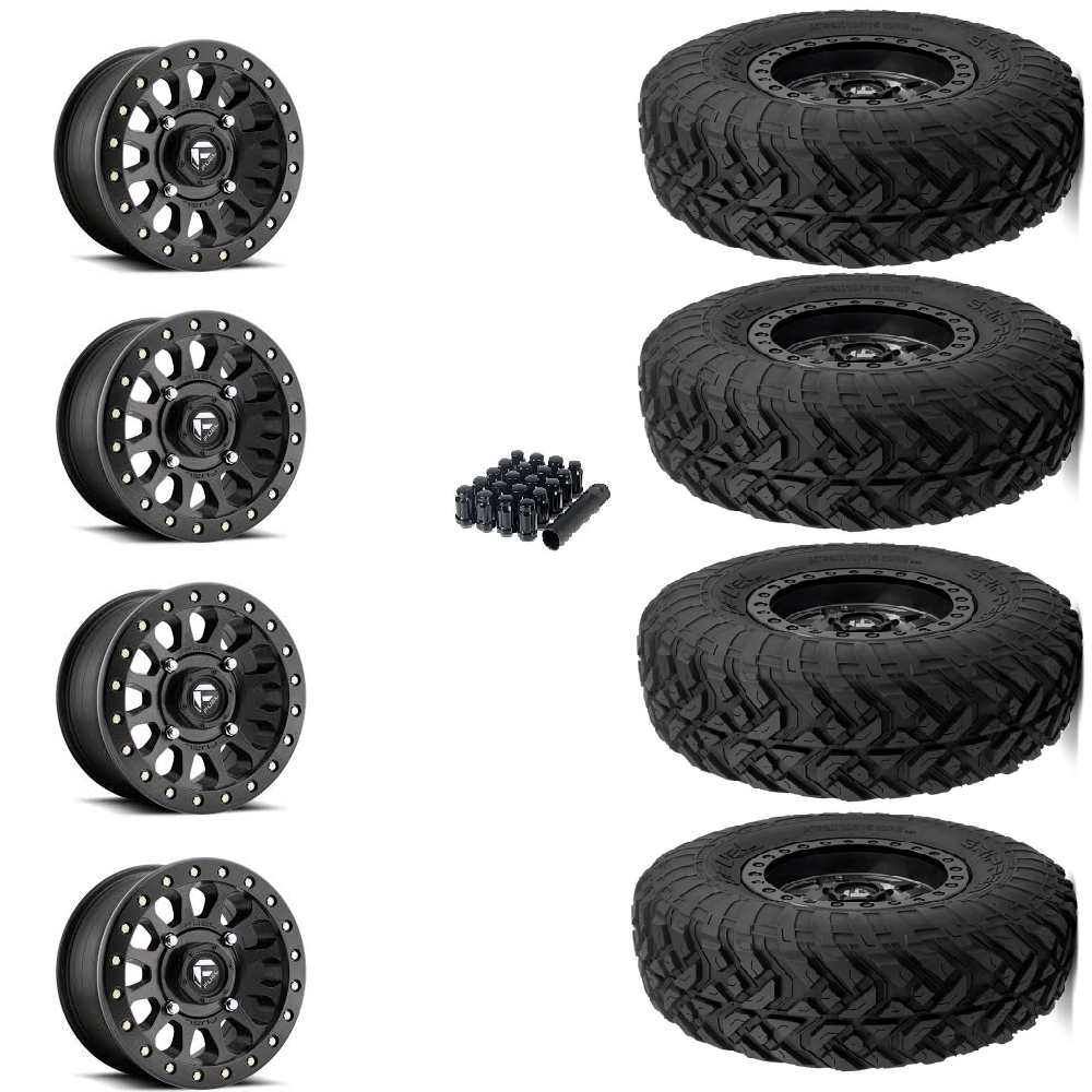 14" Fuel Vector Beadlock D920 Black & 32" Fuel Gripper R/T Wheel and ...