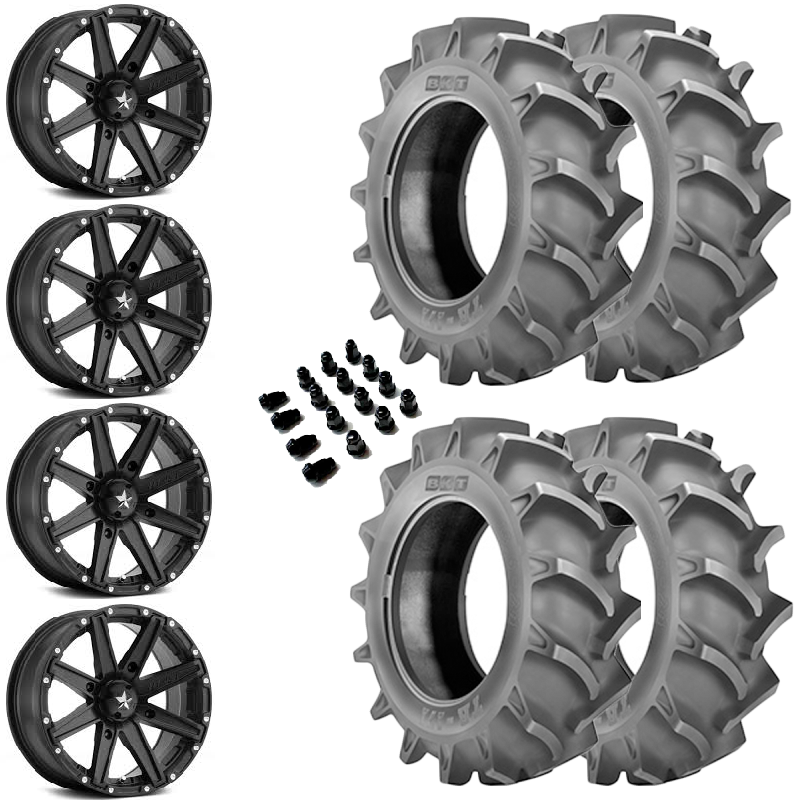 14" MSA M33 Clutch Black & 28" BKT 171 Wheel and Tire Package