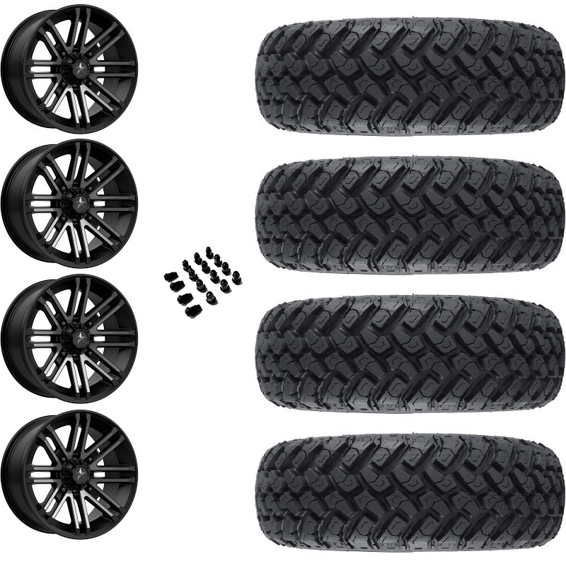 14" MSA M40 Rogue Black Titanium & 28" EFX MotoHammer Wheel and Tire ...