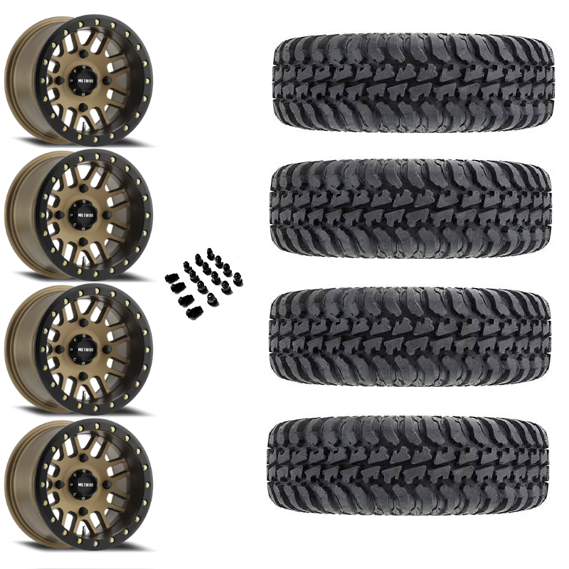 14" Method MR406 Beadlock Bronze & 32" Tensor Regulator Wheel and Tire ...