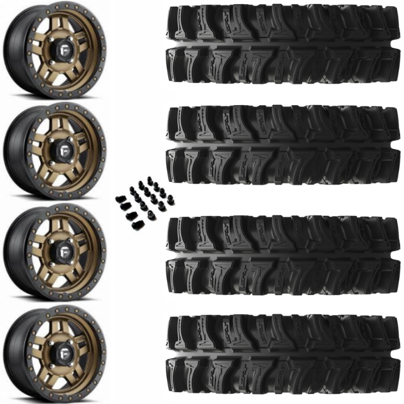 14" Fuel Anza D583 Bronze & 30" EFX MotoSlayer Wheel and Tire Package