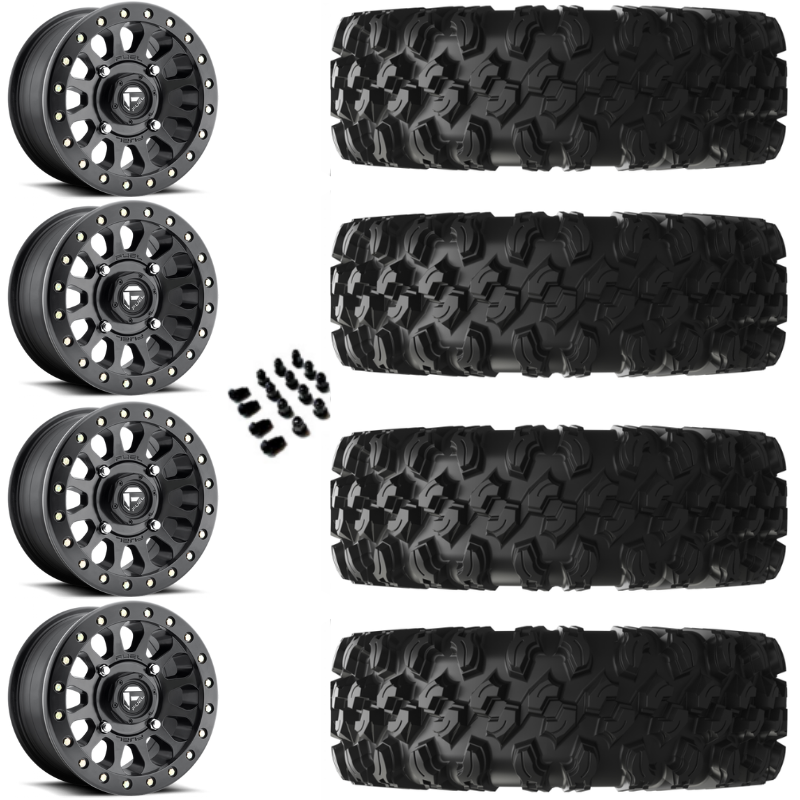 14" Fuel Vector Beadlock D920 Black & 30" EFX MotoRavage XL Wheel and Tire Package