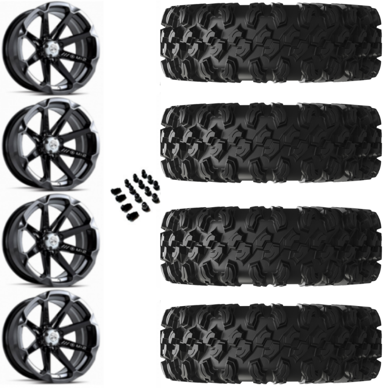 14" MSA M12 Diesel Black & 30" EFX MotoRavage XL Wheel and Tire Package
