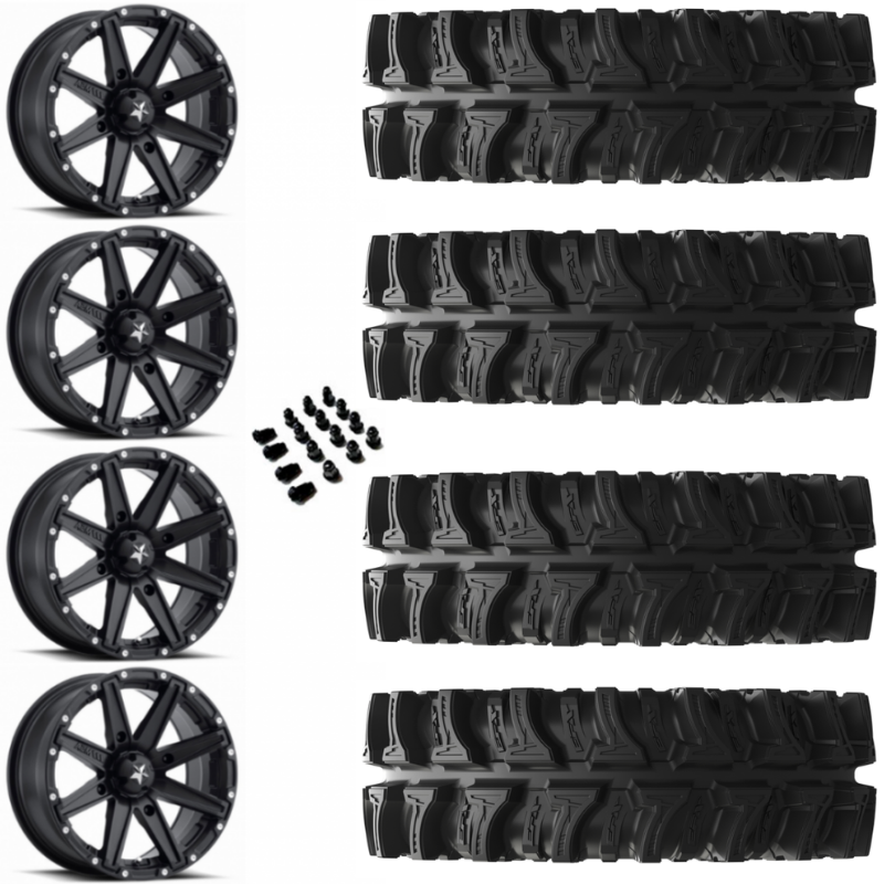 14" MSA M33 Clutch Black & 28" EFX MotoSlayer Wheel and Tire Package