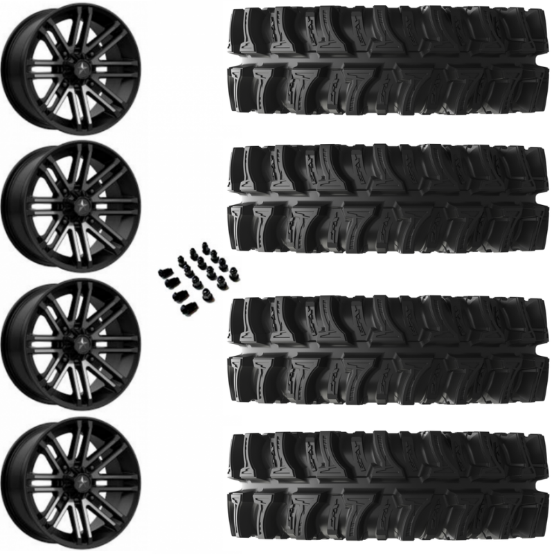 14" MSA M40 Rogue Black Titanium & 28" EFX MotoSlayer Wheel and Tire ...
