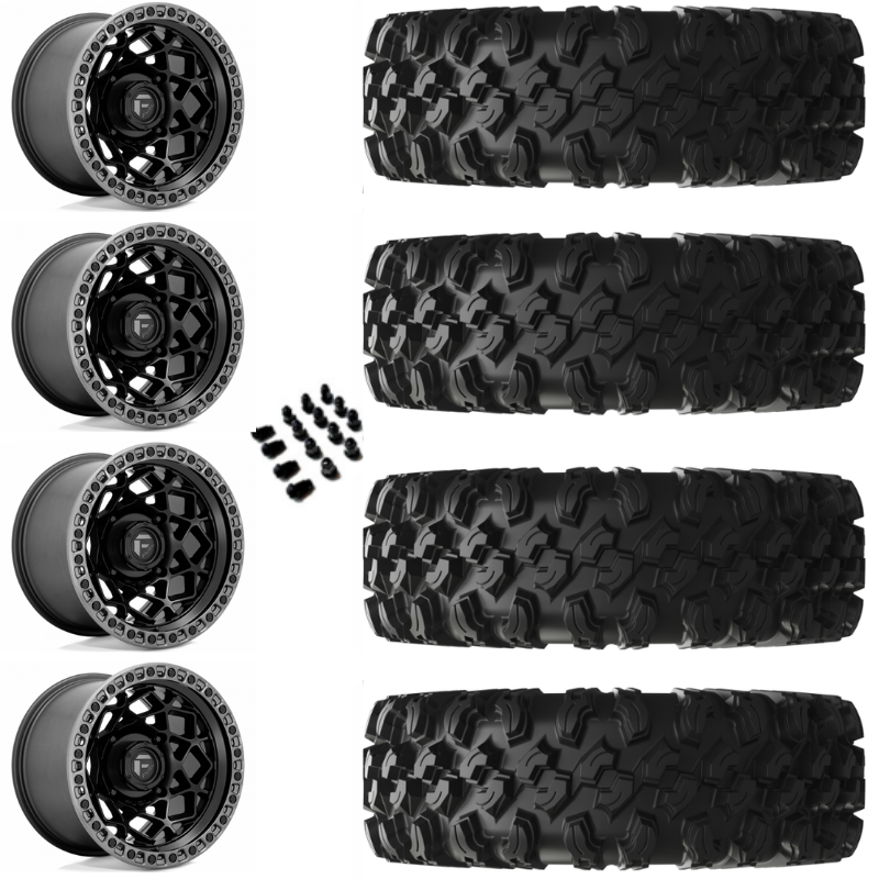 15" Fuel D783 Unit Black & 32" EFX MotoRavage XL Wheel and Tire Package