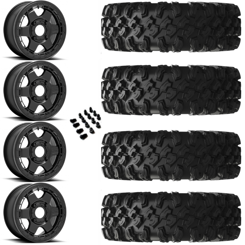 15" Fuel Block D922 Beadlock Black & 32" EFX MotoRavage XL Wheel and ...