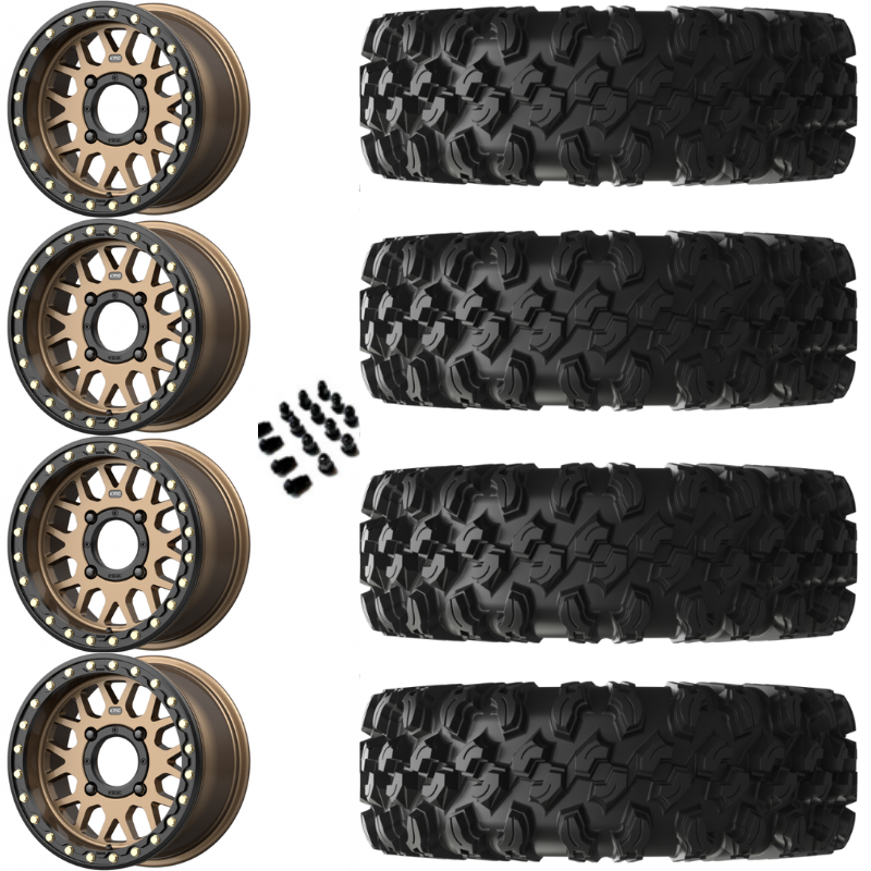15" KMC KS235 Grenade Beadlock Bronze & 32" EFX MotoRavage XL Wheel and ...