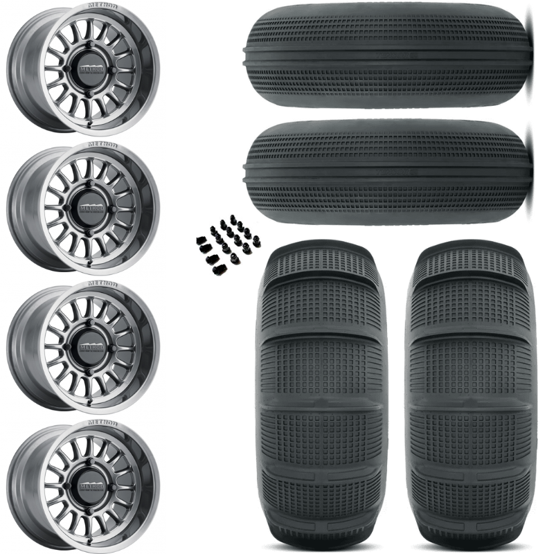 15" Method MR411 Titanium & 33" Tensor SS Sand Series Wheel and Paddle ...