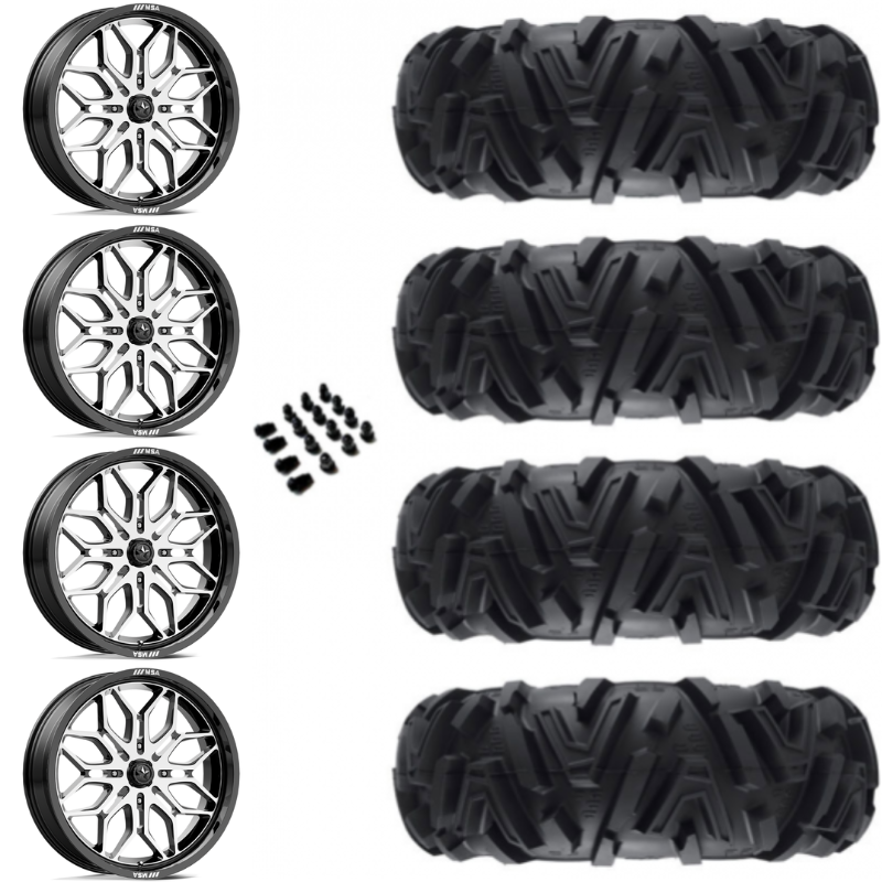 20" MSA M47 Sniper Machined & 34" EFX MotoMTC Wheel and Tire Package