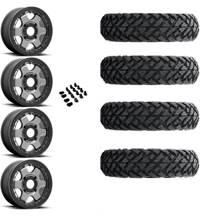 15" Fuel Block D923 Beadlock Anthracite & 30" Fuel Gripper UTV Wheel ...