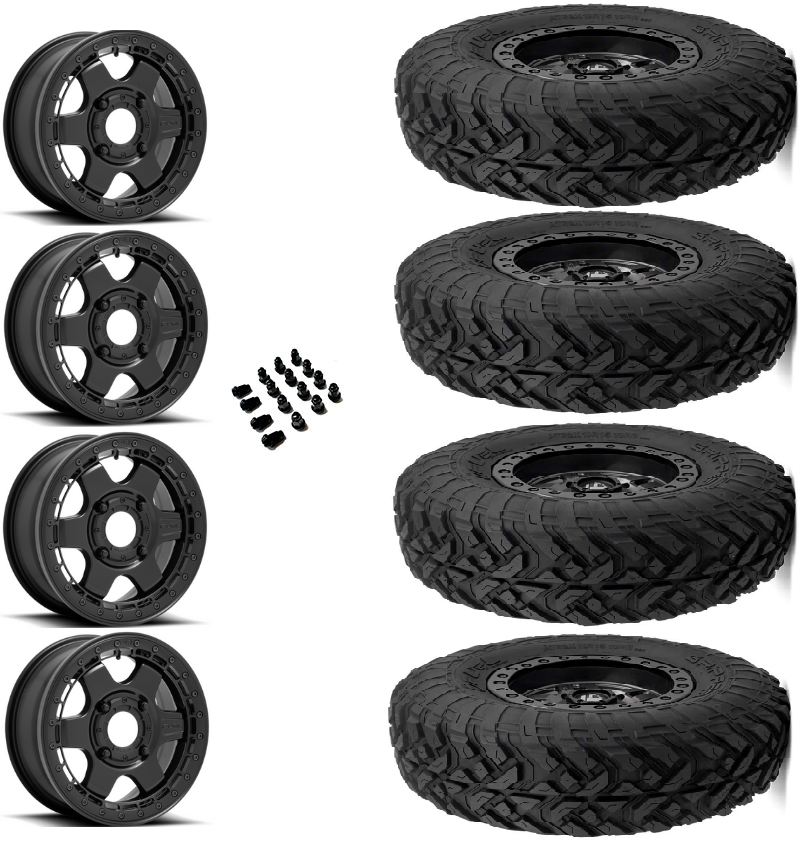 15" Fuel Block D922 Beadlock Black & 30" Fuel Gripper R/T Wheel and ...