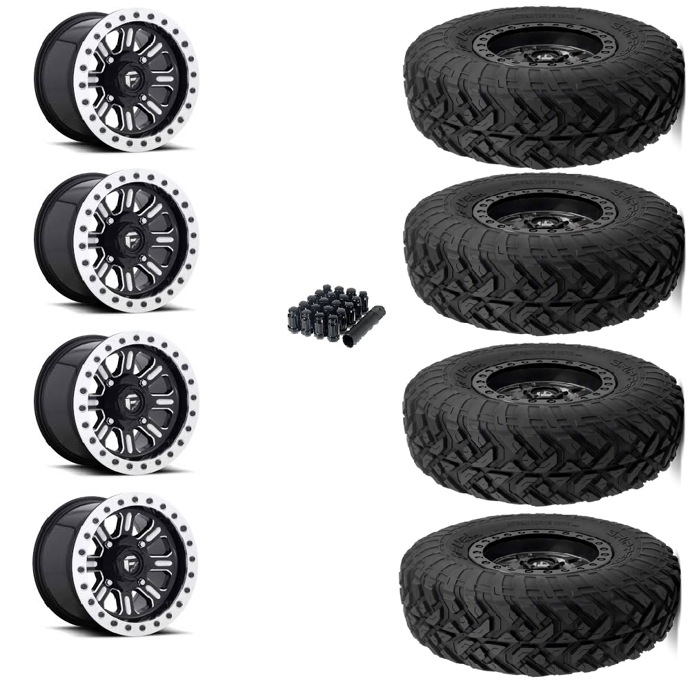 15" Fuel Hardline Beadlock D910 Black & 30" Fuel Gripper R/T Wheel and ...