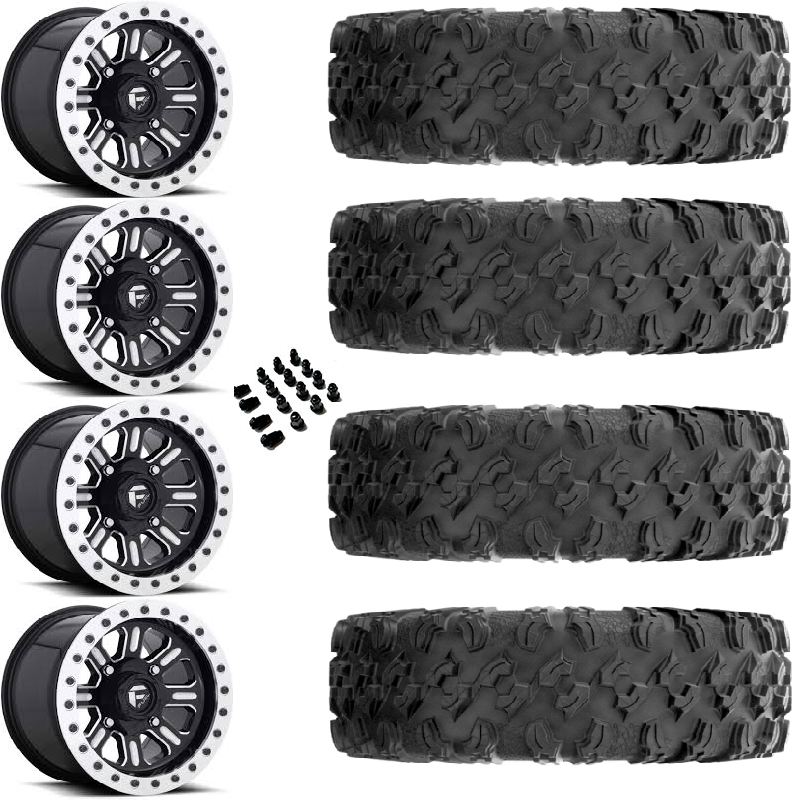 15" Fuel Hardline D910 Beadlock Black Milled & 30" EFX MotoRavage Wheel ...