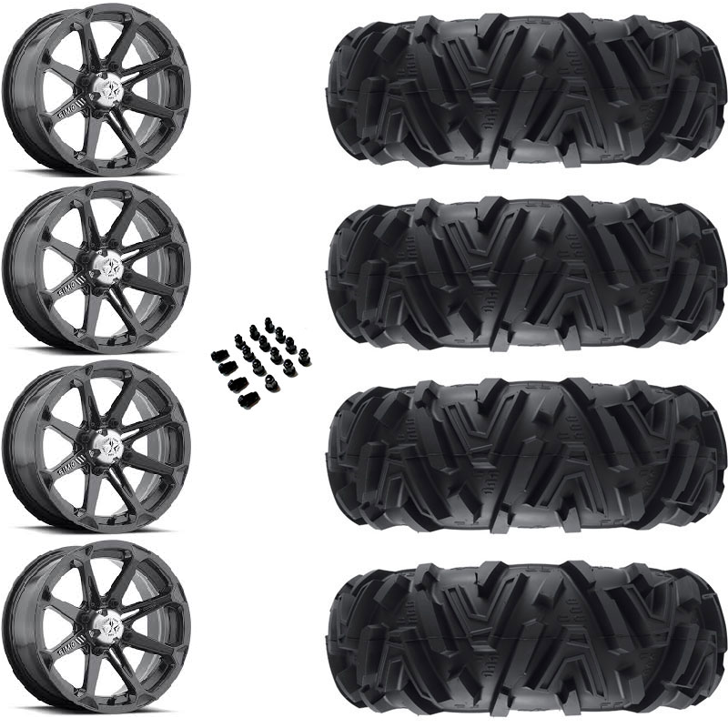 15" MSA M12 Diesel Black & 28" EFX MotoMTC Wheel and Tire Package