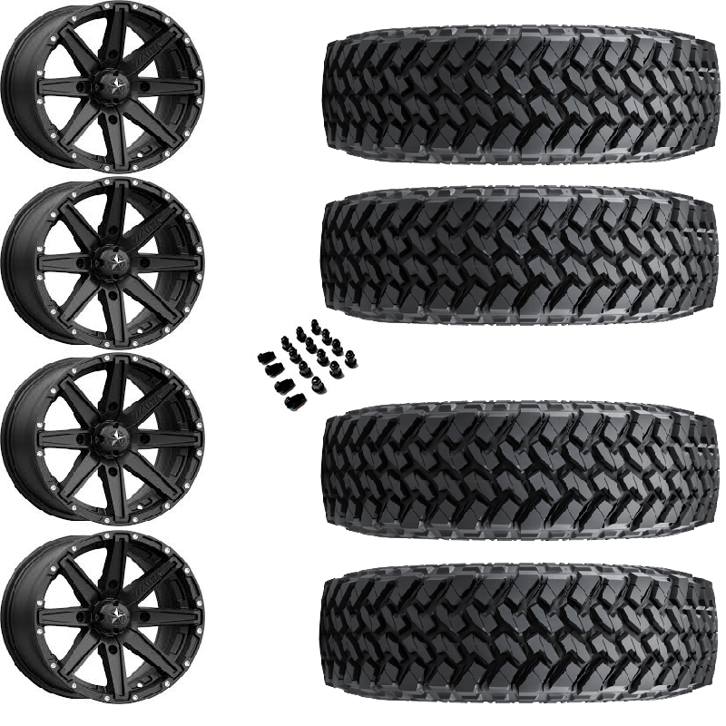 15" MSA M33 Clutch Black & 32" Nitto Trail Grappler SxS Wheel and Tire ...