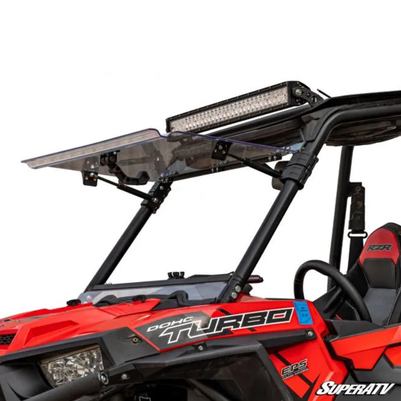 SuperATV Polaris RZR XP 1000 Scratch Resistant Flip Up Windshield 2014-2018